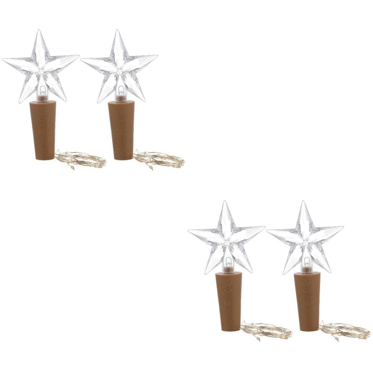 Worgeous 4 pcs LED Wine Cork String Lights Lights DIY Five-pointed Star ...