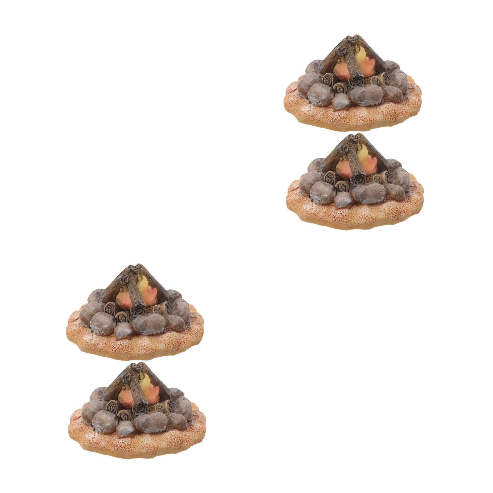 Worgeous 4 pcs Miniature Campfire Realistic Mini Campfire Dollhouse ...