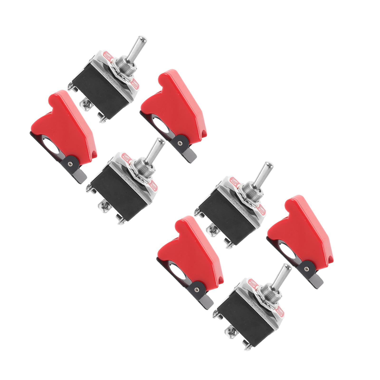 Worgeous 4 pcs On/Off Toggle Switches with Protective Cover Multi ...