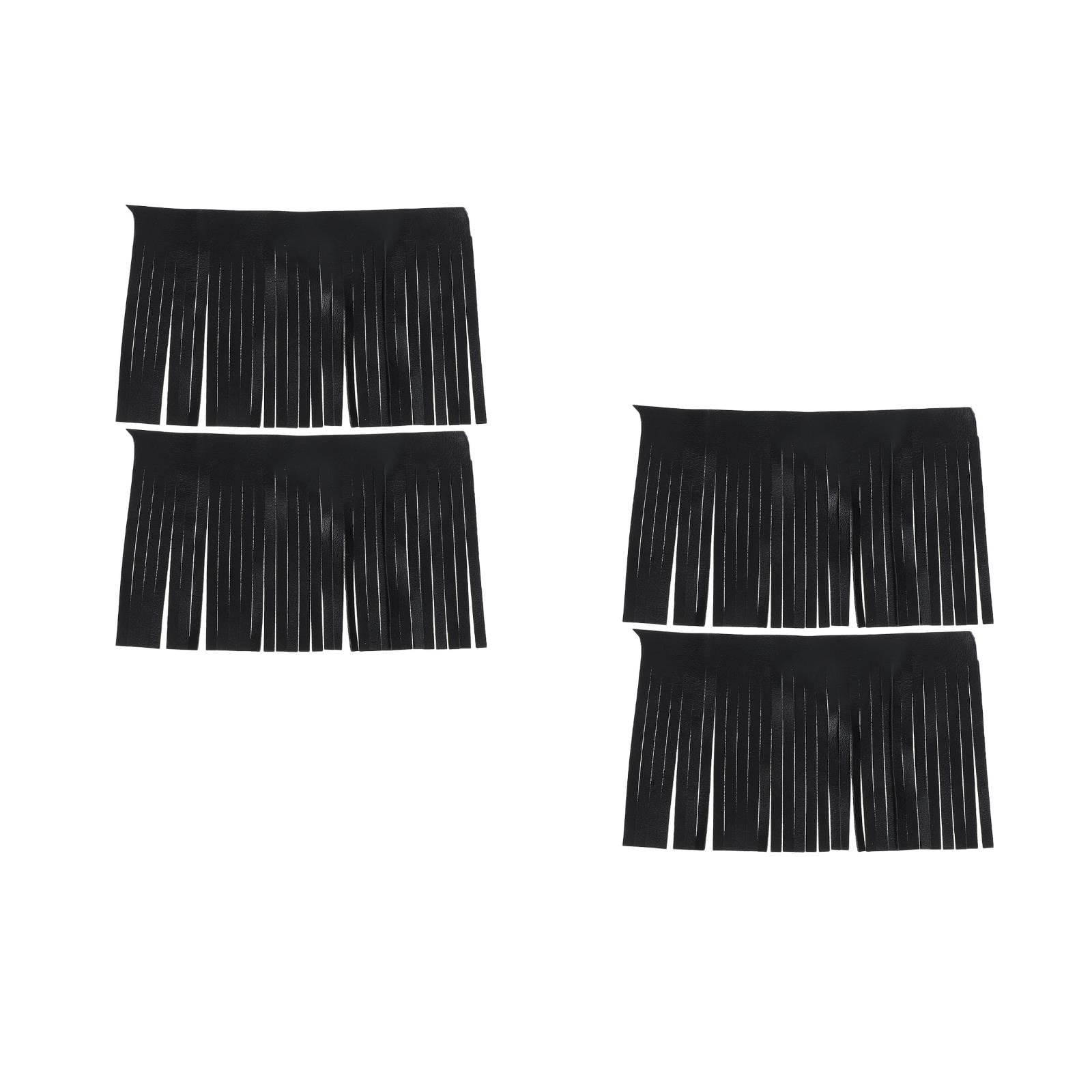 Worgeous 4 pcs PU Leather Fringe Trim DIY Vintage Tassel Decor for ...