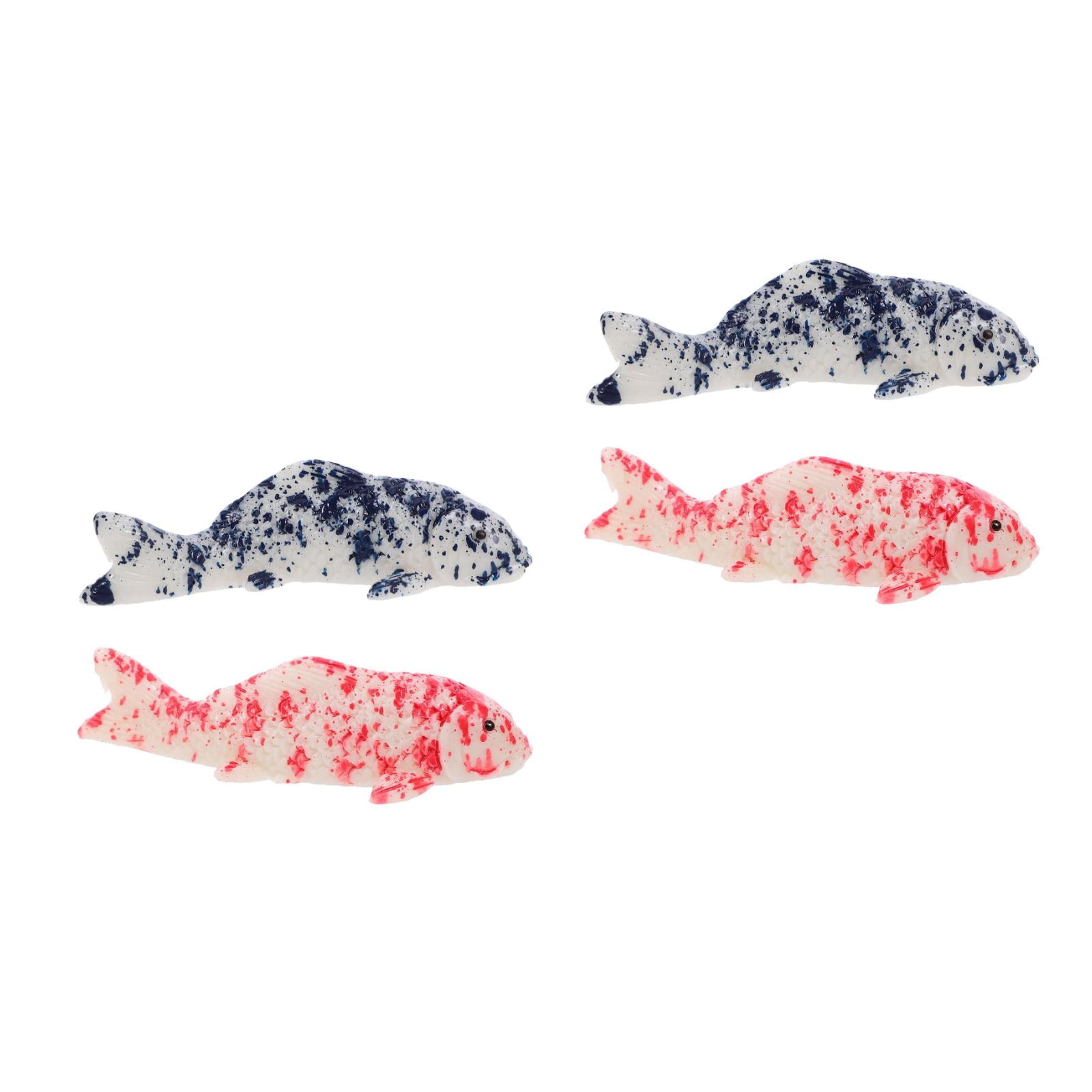 Worgeous 4 pcs Realistic Artificial Fish Aquarium Decor Mini Resin Fish ...