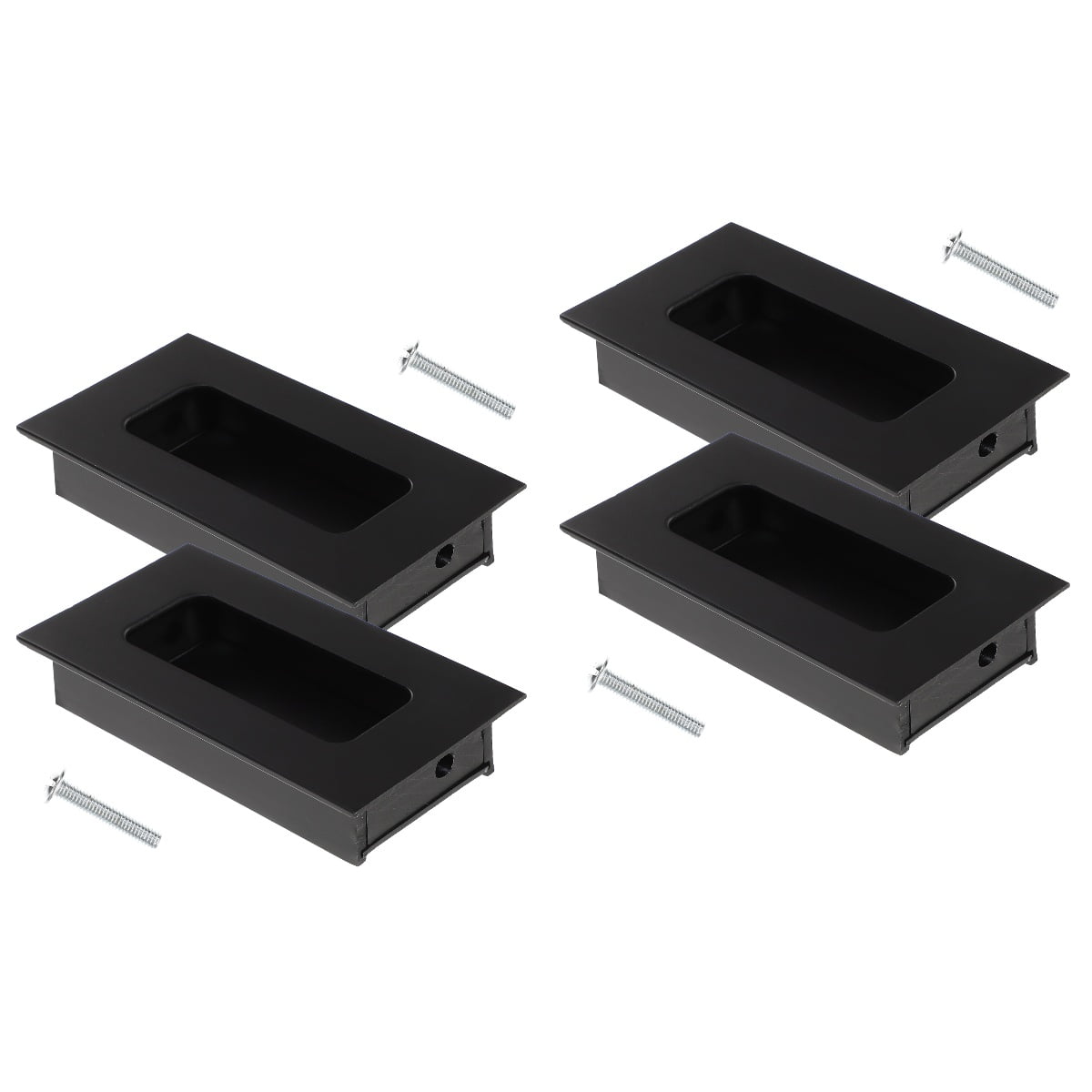 Worgeous 4 pcs Recessed Cabinet Handles Sliding Door Pulls Hidden ...
