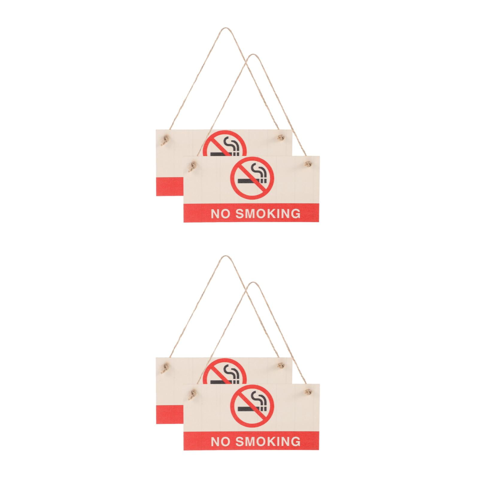 Worgeous 4 pcs No Smoking Sign Wooden Smoke Warning Sign Restaurant No ...