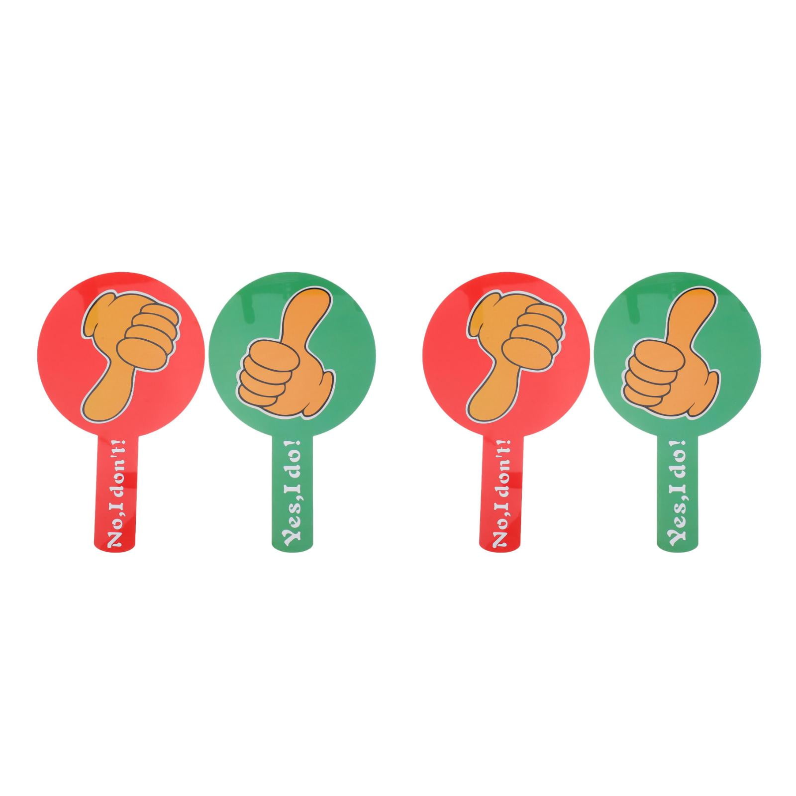 Worgeous 4 pcs Thumbs Up Thumbs Down Classroom Voting Paddles Plastic ...