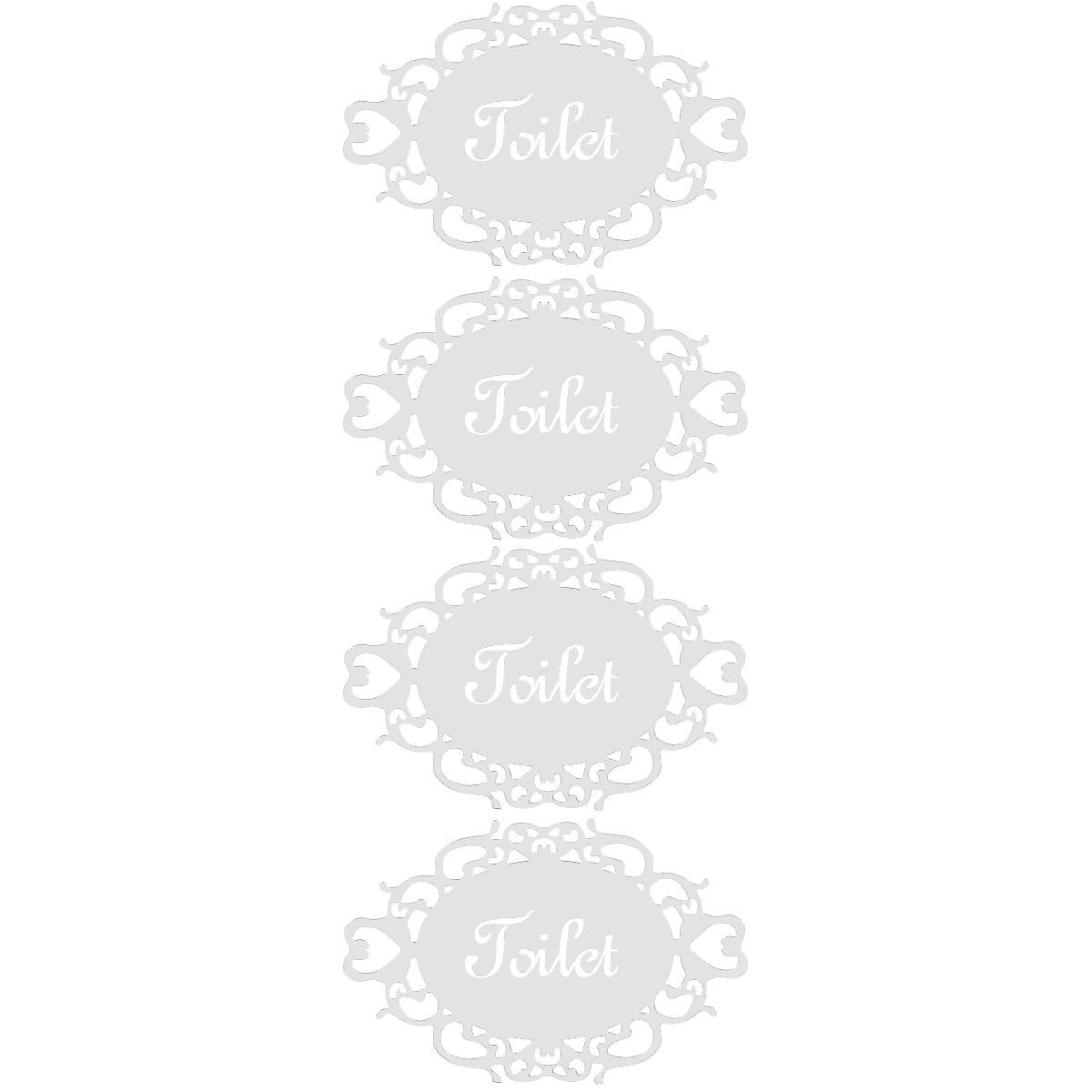 Worgeous 4 pcs Toilet Signs Toilet Label Self-adhesive Restroom Sign ...