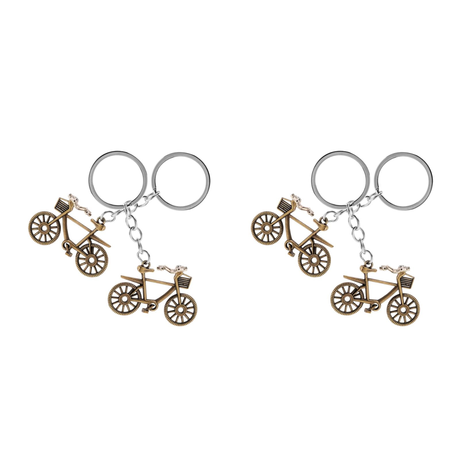 Worgeous 4 pcs Vintage Bicycle Keychain Miniature Bike Model For ...