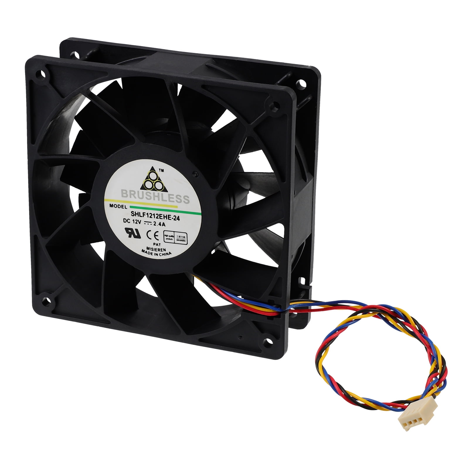 4 Wire Computer Cooling Fan 11 Blade 12V 2 4A Chassis Air Cooling Fan ...