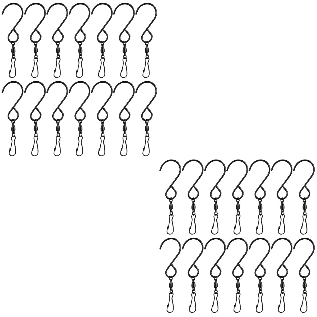 Worgeous 40 Pcs Decorative Swivel Hooks for Wind Chimes Stainless Steel ...