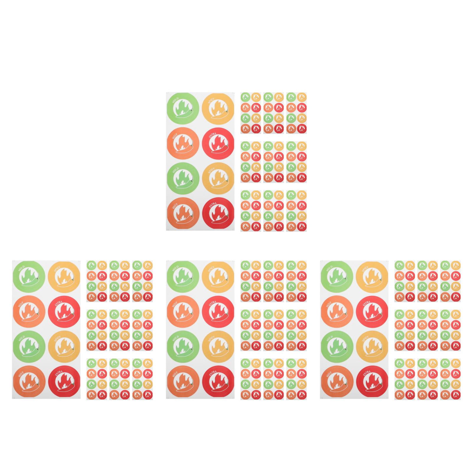 Worgeous 40 Sheets Of Chili Pepper Stickers For Spicy Foods Warning ...
