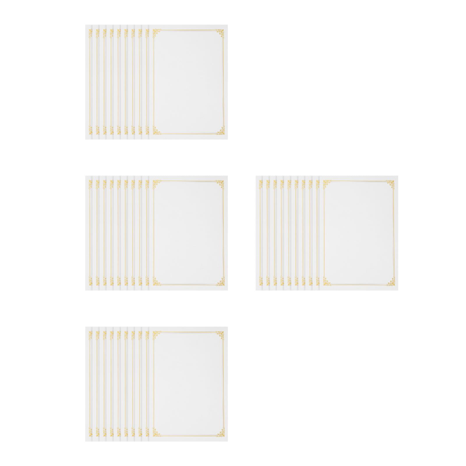 Worgeous 40 pcs Blank Award Certificate Paper Certificate Inner Paper ...