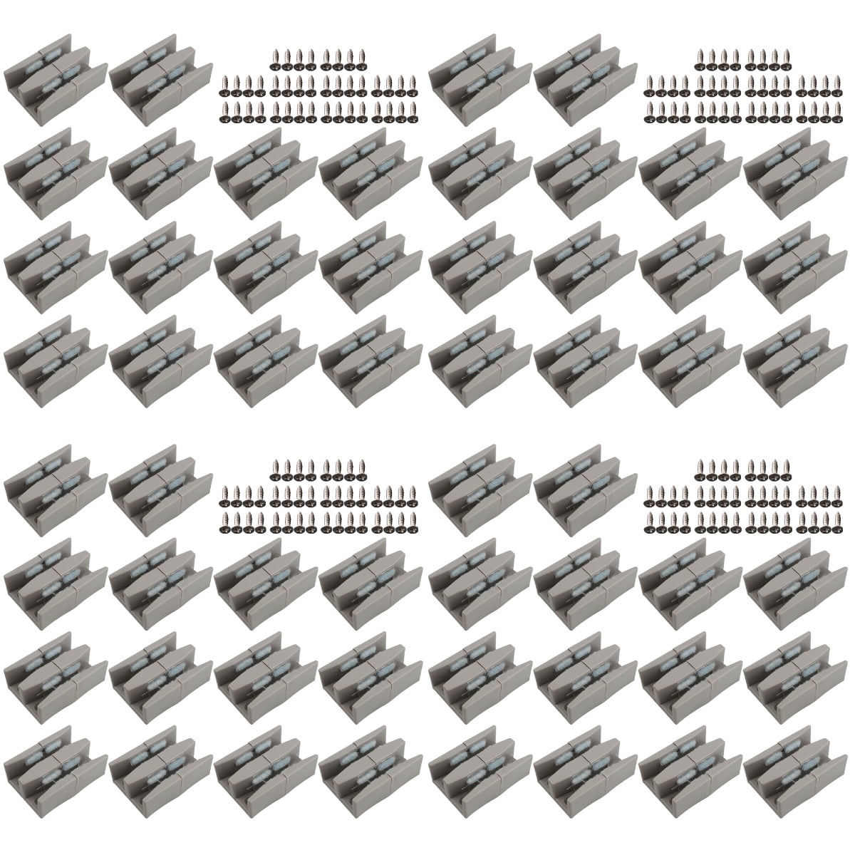 Worgeous 40 pcs Glass Sliding Door Guides Glass Door Slider Portable ...