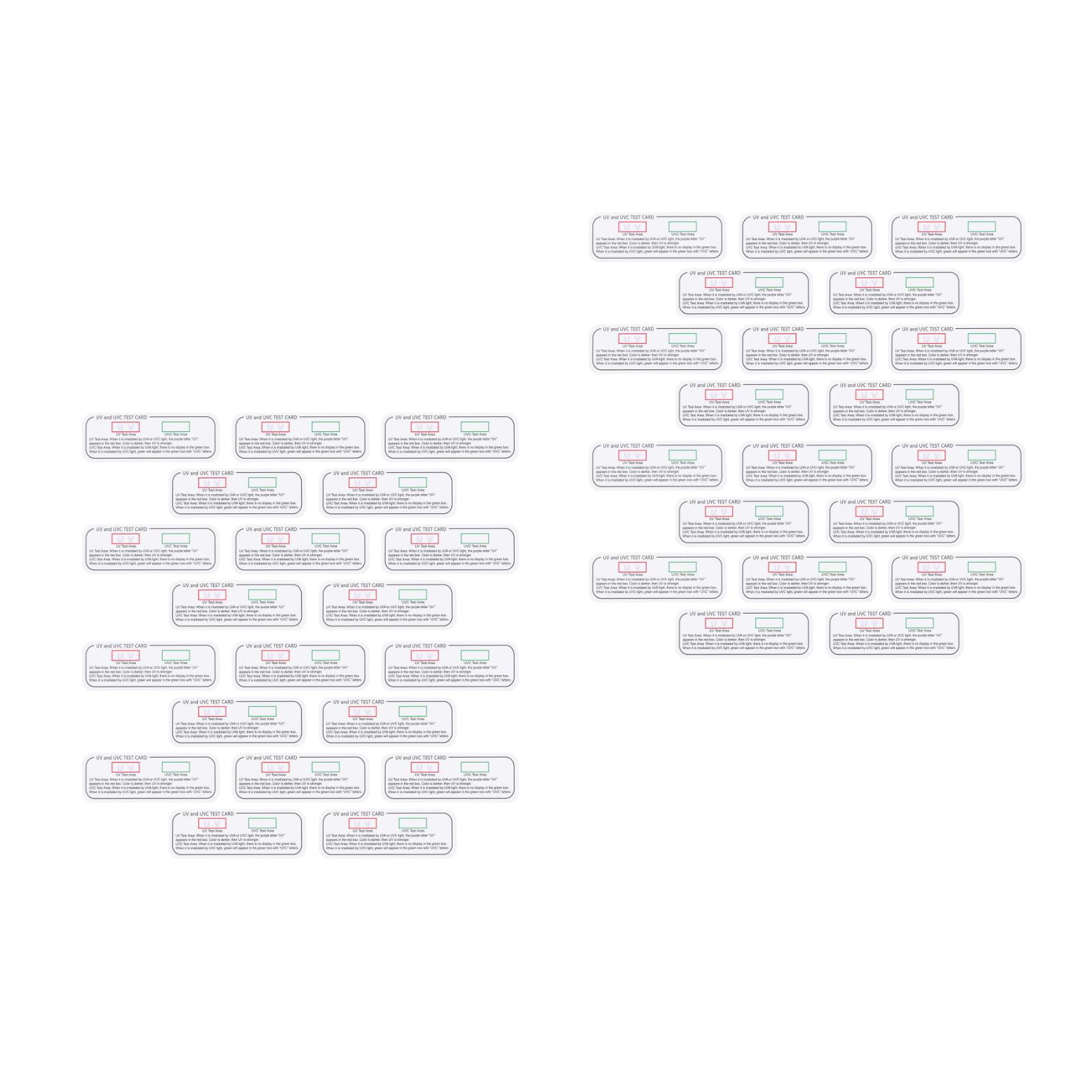 Worgeous 40 pcs Replacement Uv Testing Cards Uva And Uvc Test Cards Uv ...