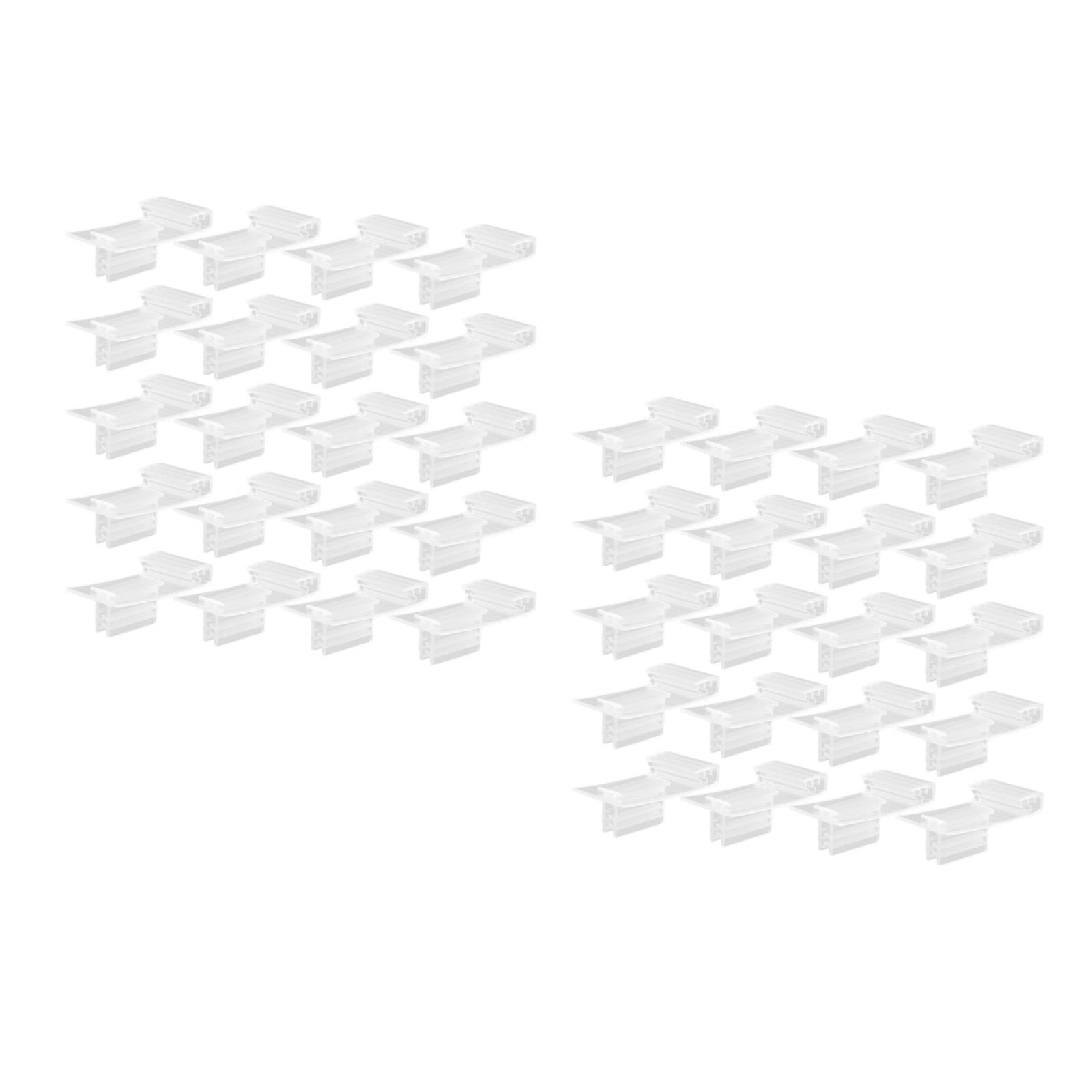 Worgeous 40 pcs Reusable Plastic Wire Shelf Label Holder Sign Ticket ...