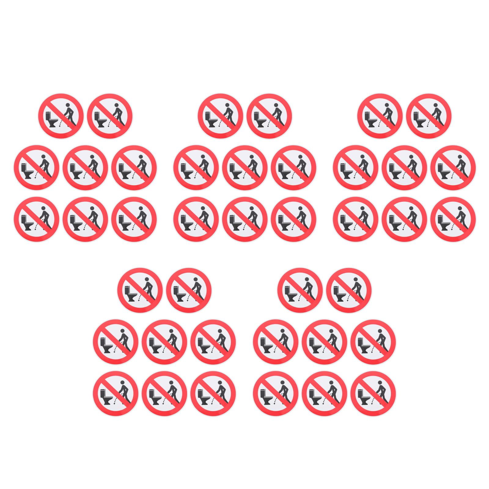 Worgeous 40 pcs Toilet Target Aiming Stickers Red Target Sticks Potty ...