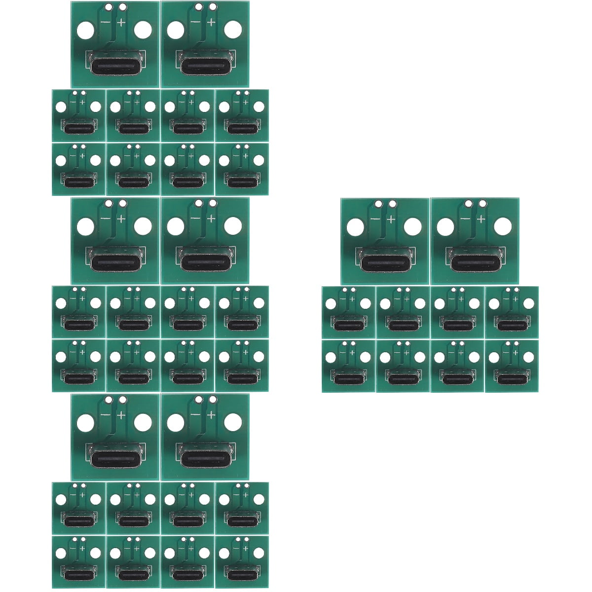 Worgeous 40 pcs USB C Board Receptacle Adapter Pcb Converter Board 6 ...
