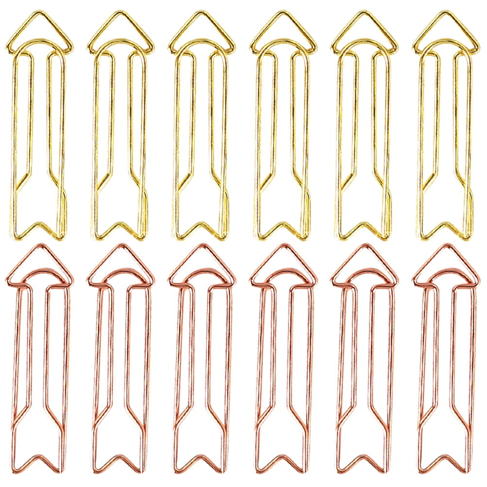 Worgeous 40pcs Arrow Shaped Paper Clips Cute Paper Clips Document Paper ...