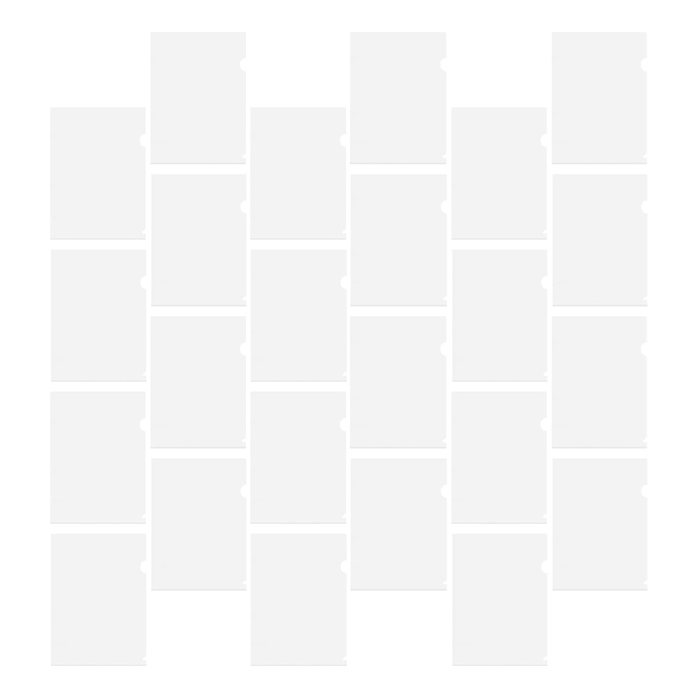 Worgeous 40pcs Clear Plastic L-Type File Folder For A4 Documents High ...