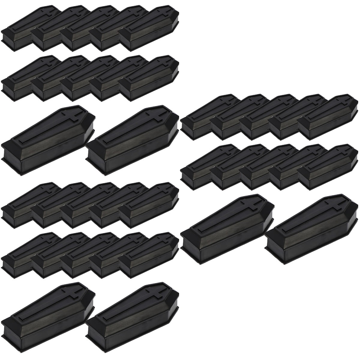 Worgeous 42 pcs Halloween Plastic Coffin Prop Coffin Candy Box Party ...