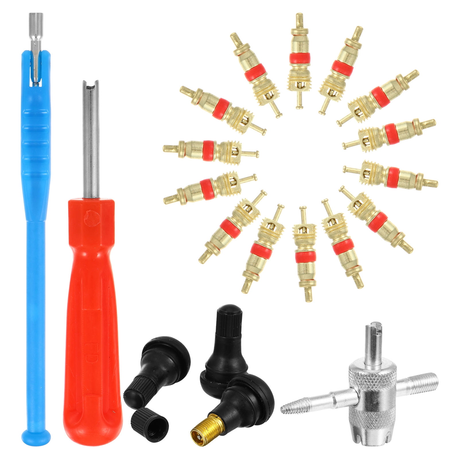Worgeous 43Pcs Set Tire Valve Core Remover Tools Metal Mixed Color for ...
