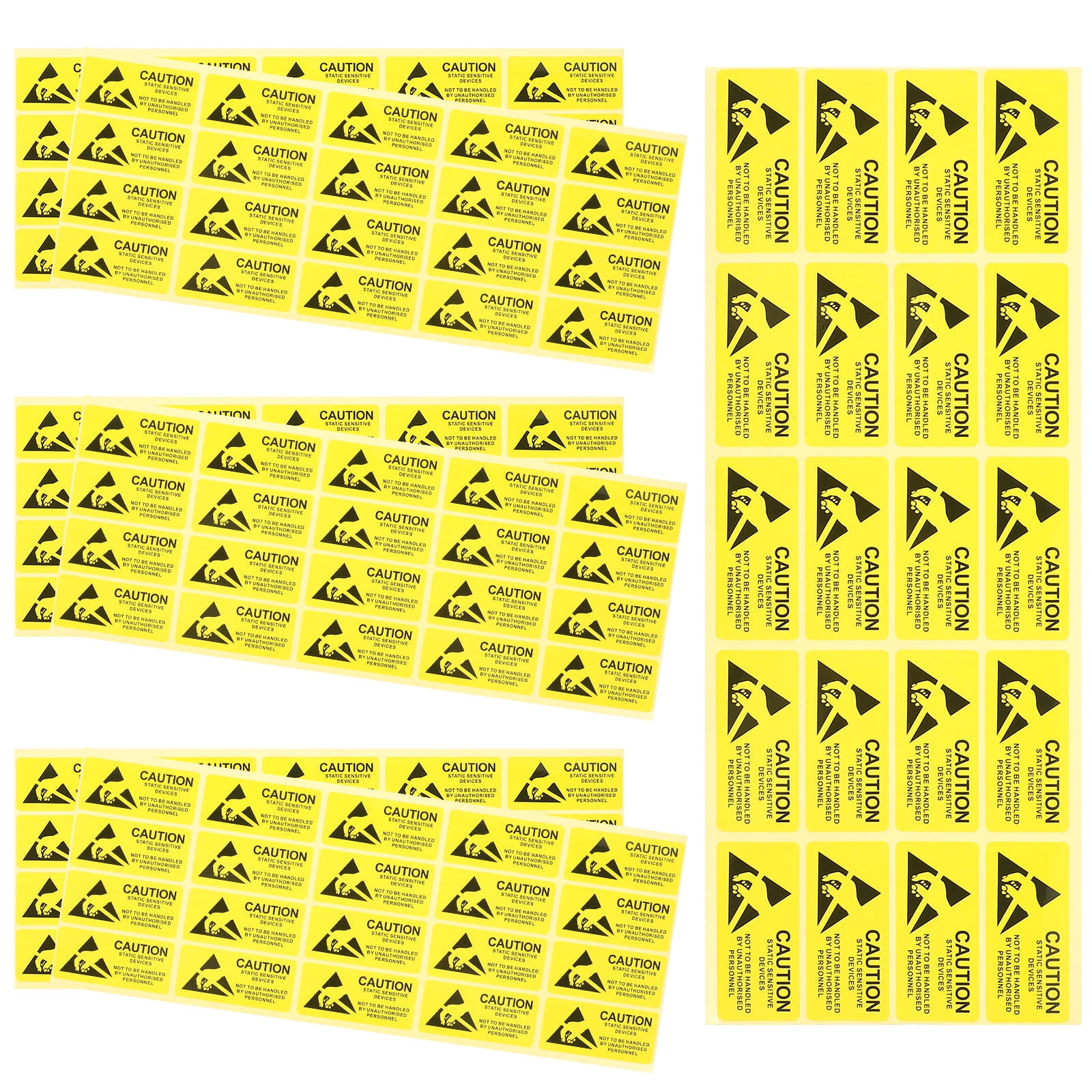 Worgeous 450pcs 55x25mm Static Devices Stickers Warning Sign Wall ...