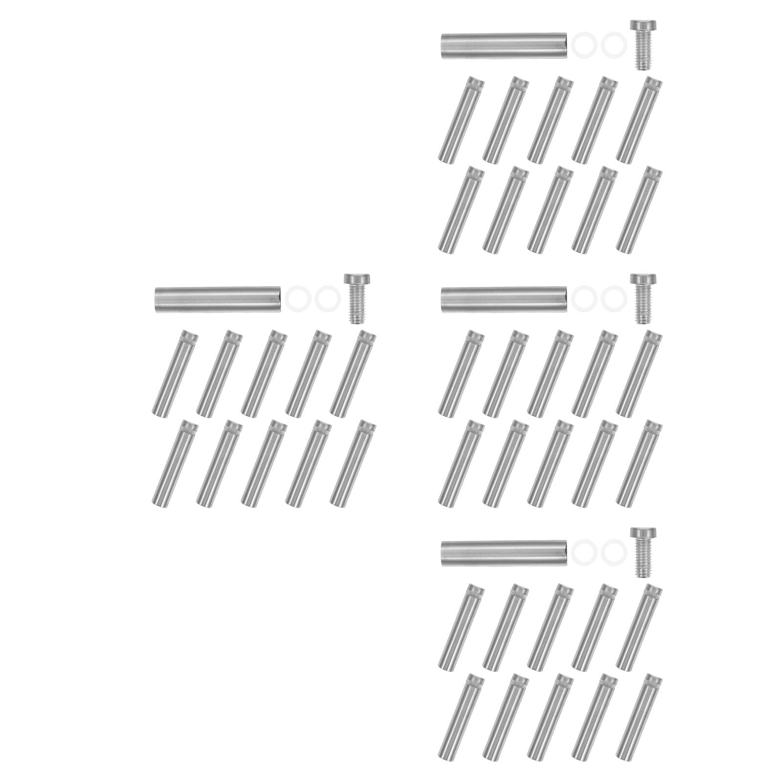 Worgeous 48 Pcs Sign Standoff Screws Advertising Screws Stainless Steel ...