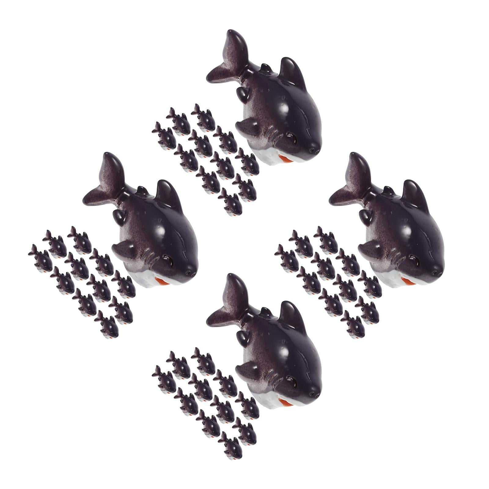 Worgeous 48 pcs Miniatures Shark Figurine Tiny Shark Figurines Bonsai ...
