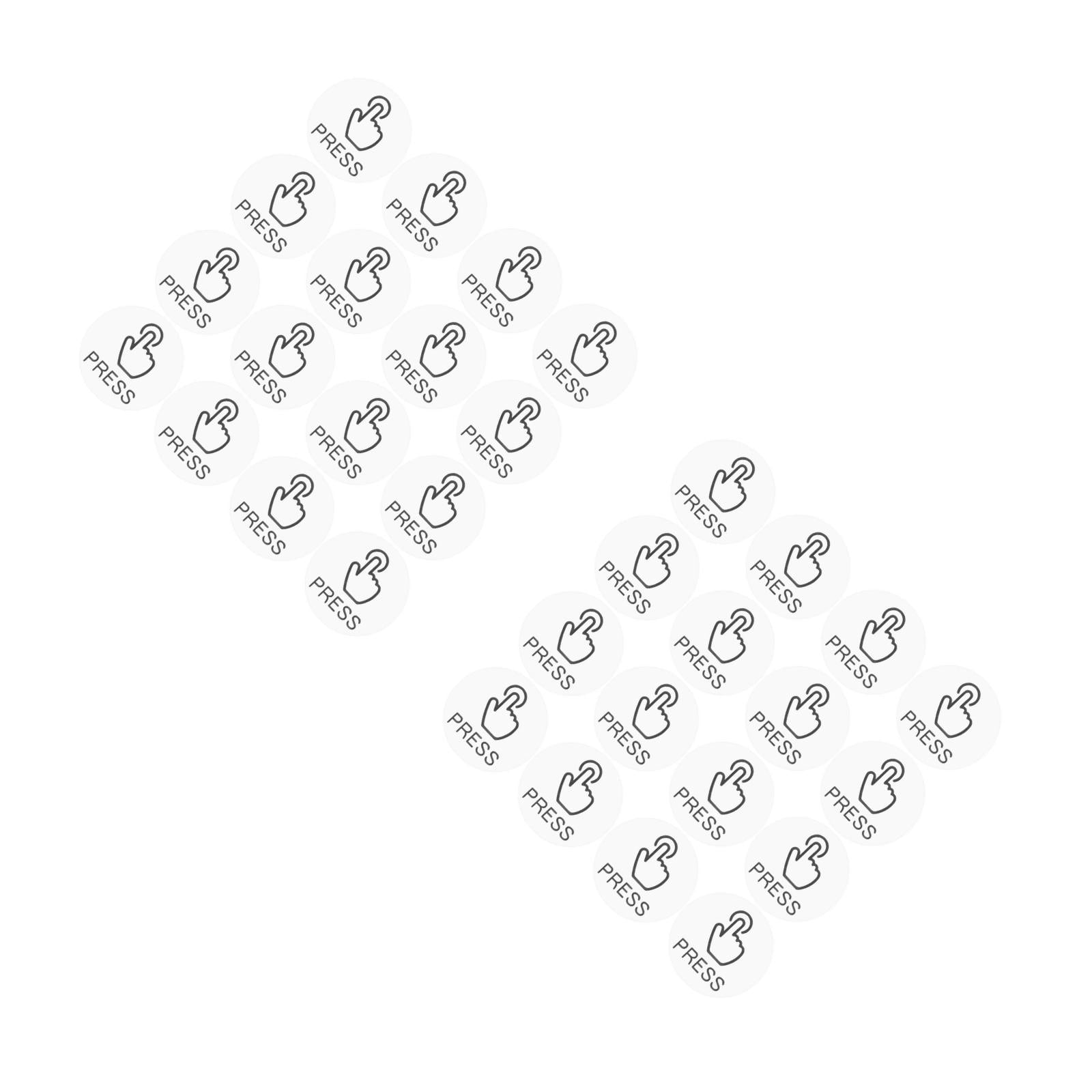 Worgeous 48 pcs Pvc Door Switch Press Stickers Self-Adhesive Decal ...