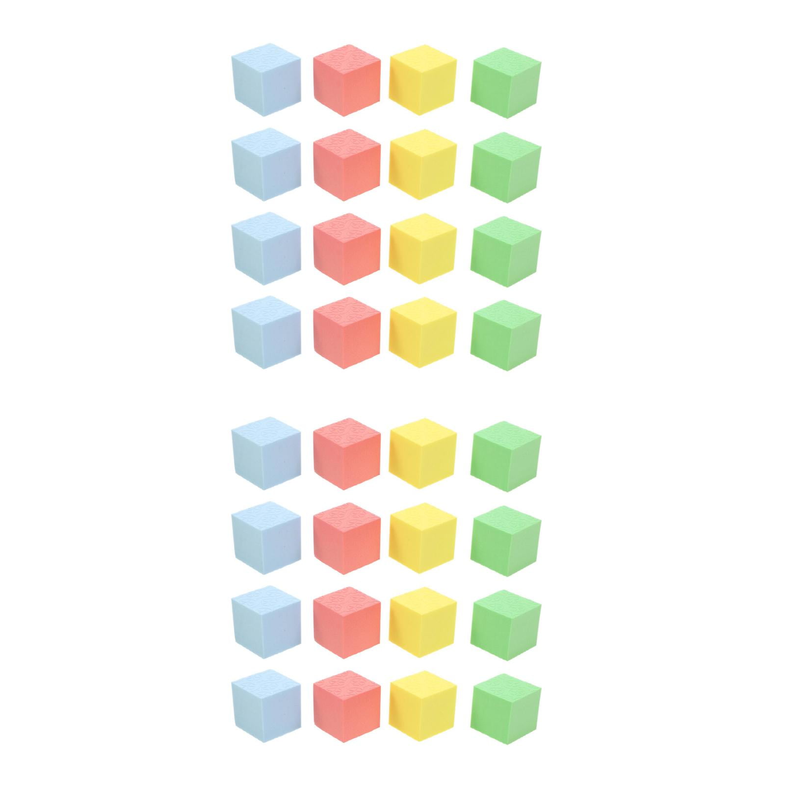 Worgeous 48 pcs Square Foam Block Counting Cube Soft Stacking Cubes 1. ...