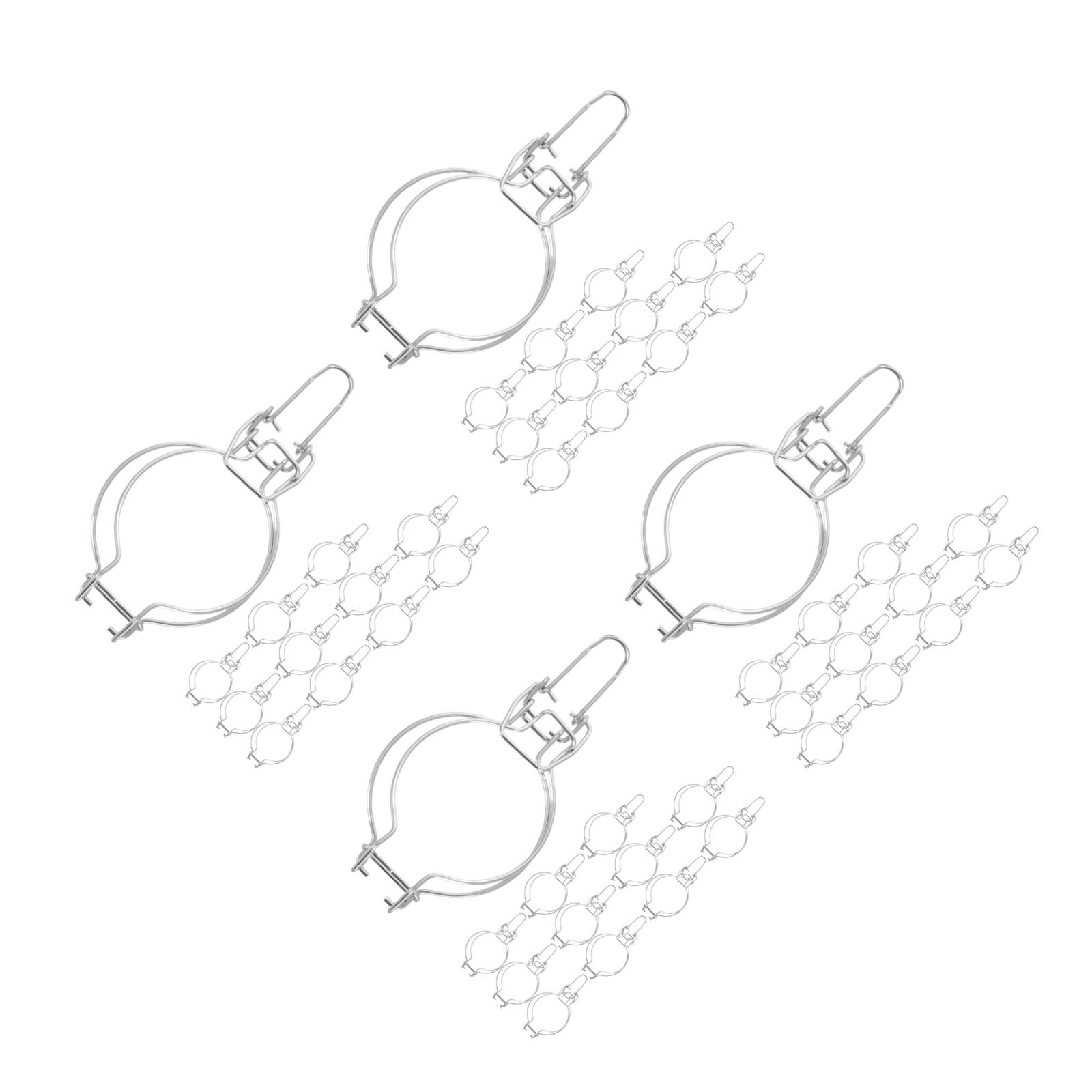 Worgeous 48 pcs Wide Mouth Glass Jars Wire Locking Mechanism Stainless ...