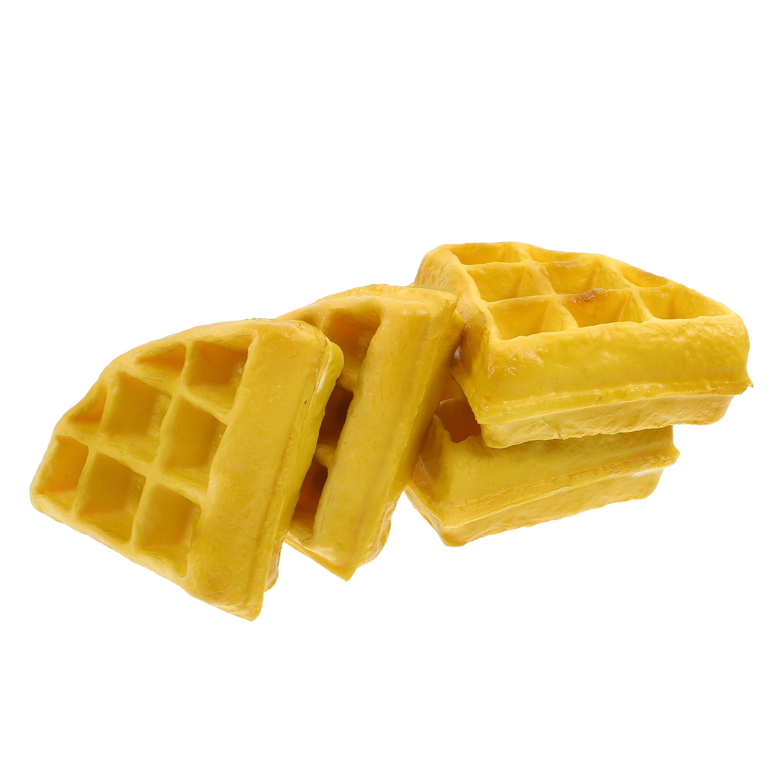 Worgeous 4PCS Simulation Food Realistic Fake Waffle Model Mini Waffles ...