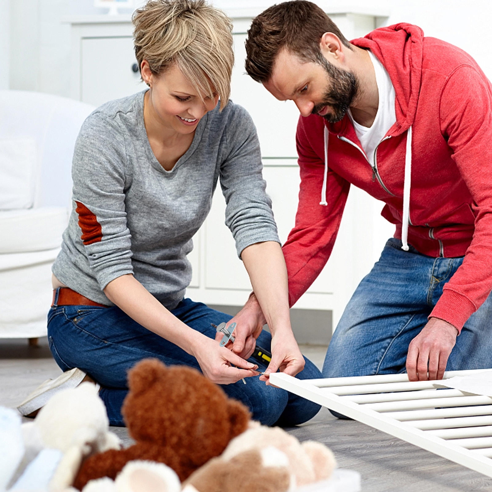 Worgeous Spring-Loaded Plunger Spring Latches Silver 4Pcs - Walmart.com