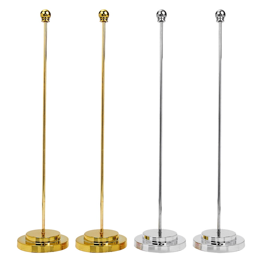Worgeous 4Pcs Desktop Flagpole Metal Flagpole Desktop Flagpole Sturdy ...