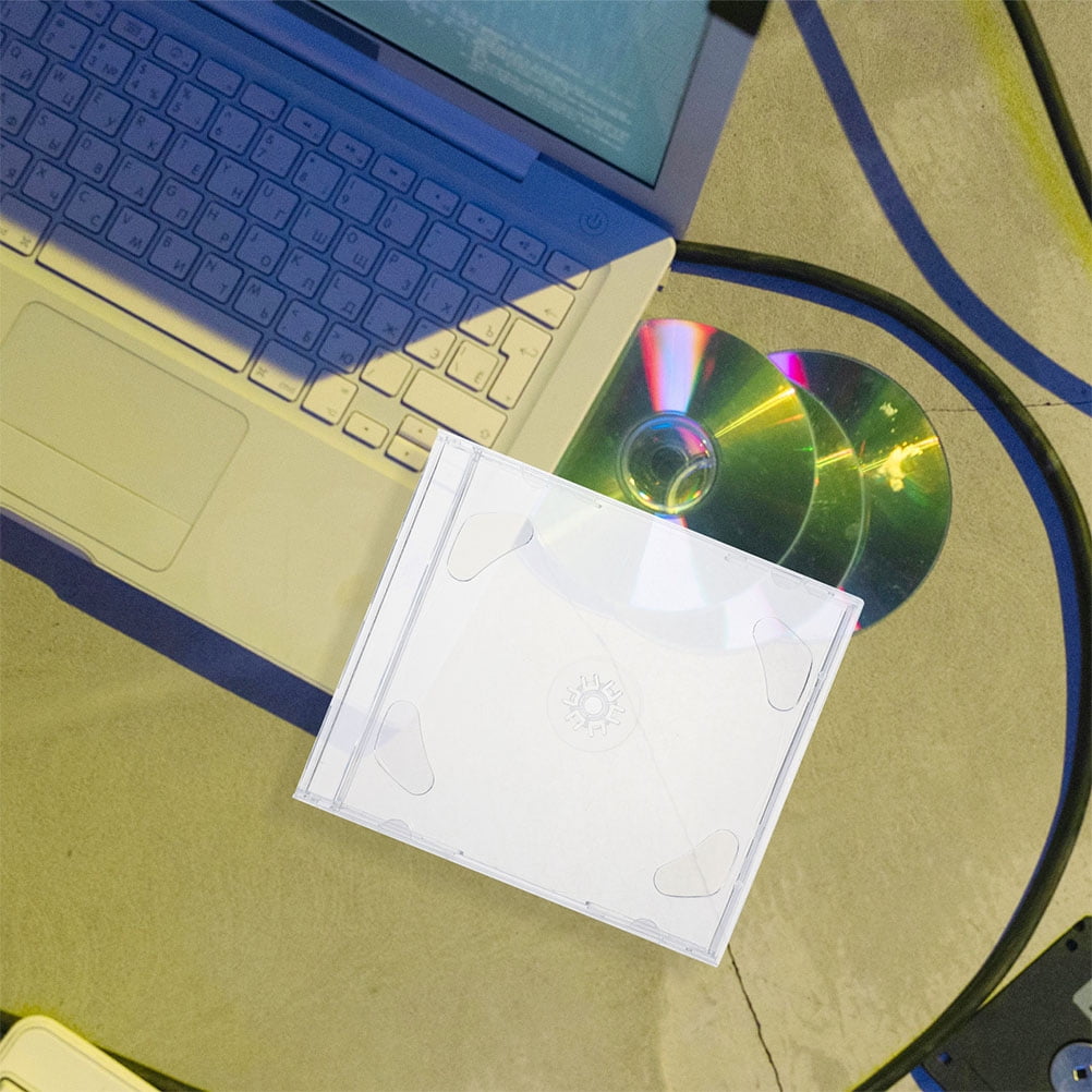 Worgeous 4Pcs Dvd Organizer Transparent for CD and DVD Discs ...