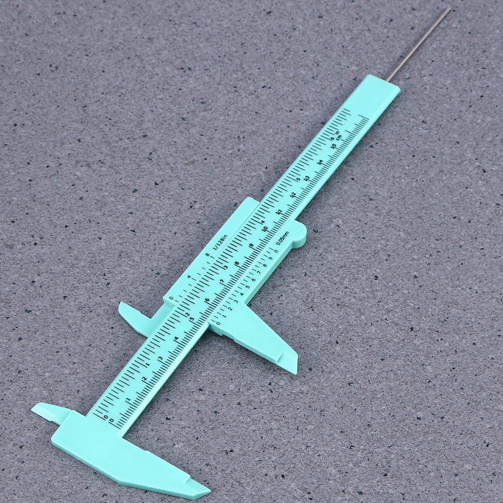 Worgeous 4Pcs Plastic Mini Caliper Metric Portable Sliding Pocket ...