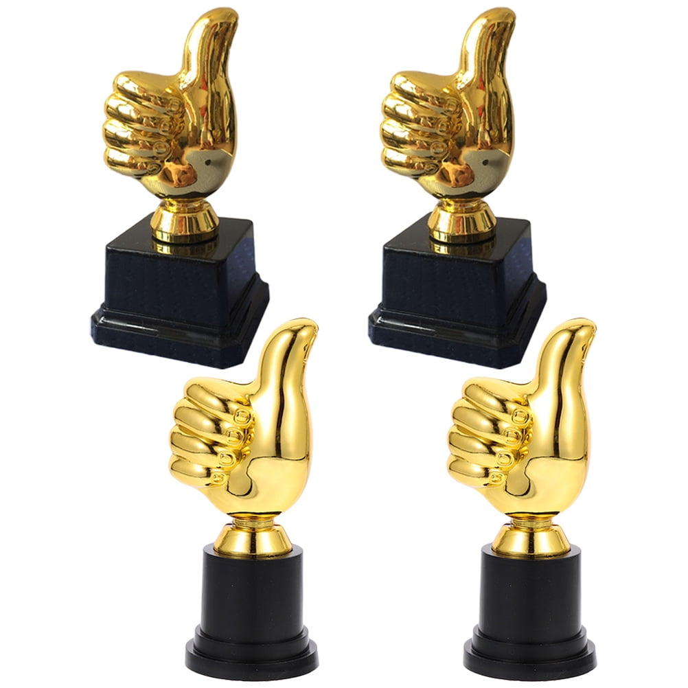 Worgeous 4Pcs Thumb Shaped Competition Trophy Decorative Trophy Decor ...