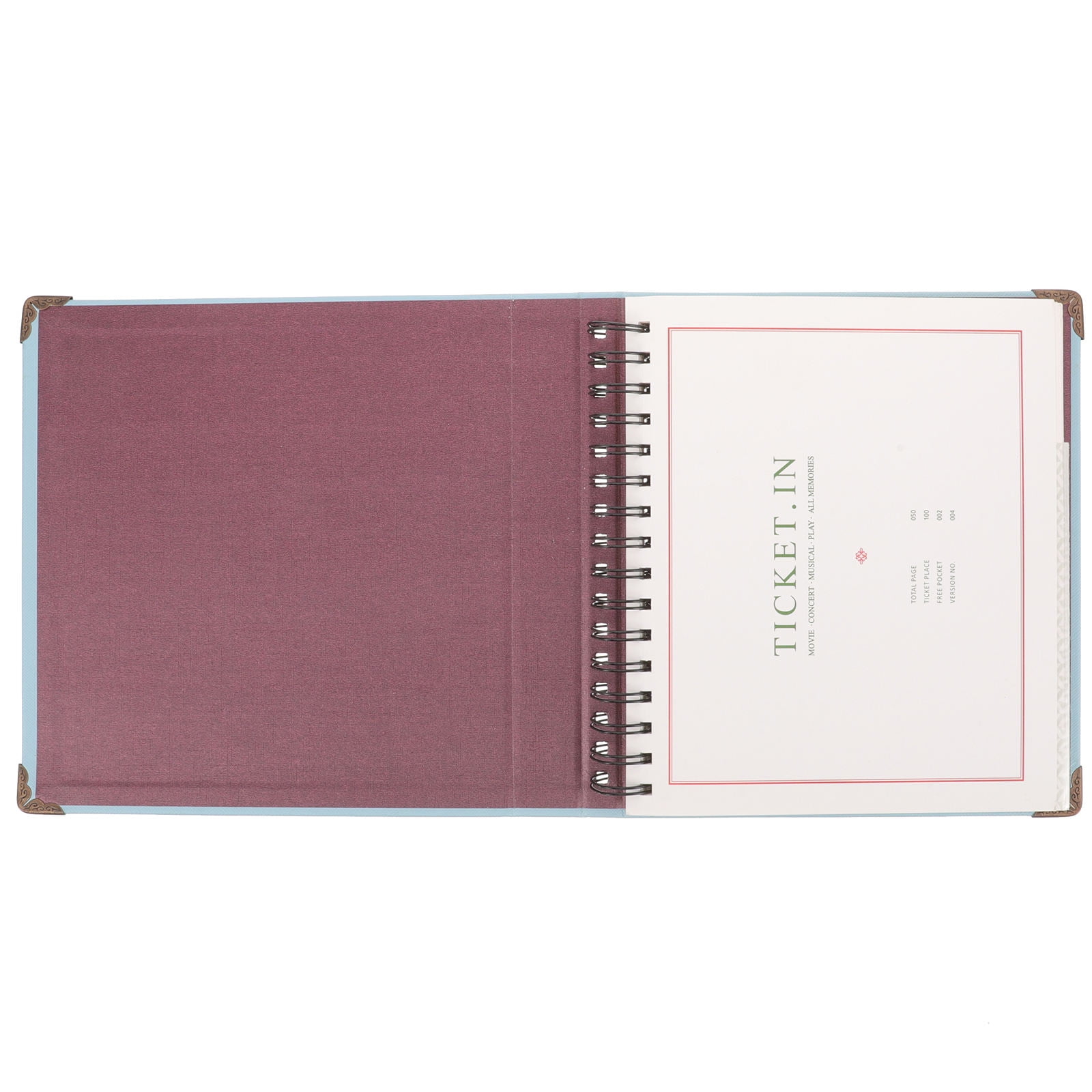 Worgeous 4pcs 1 Book of Ticket Stub Organizer Loose-leaf Tickets ...