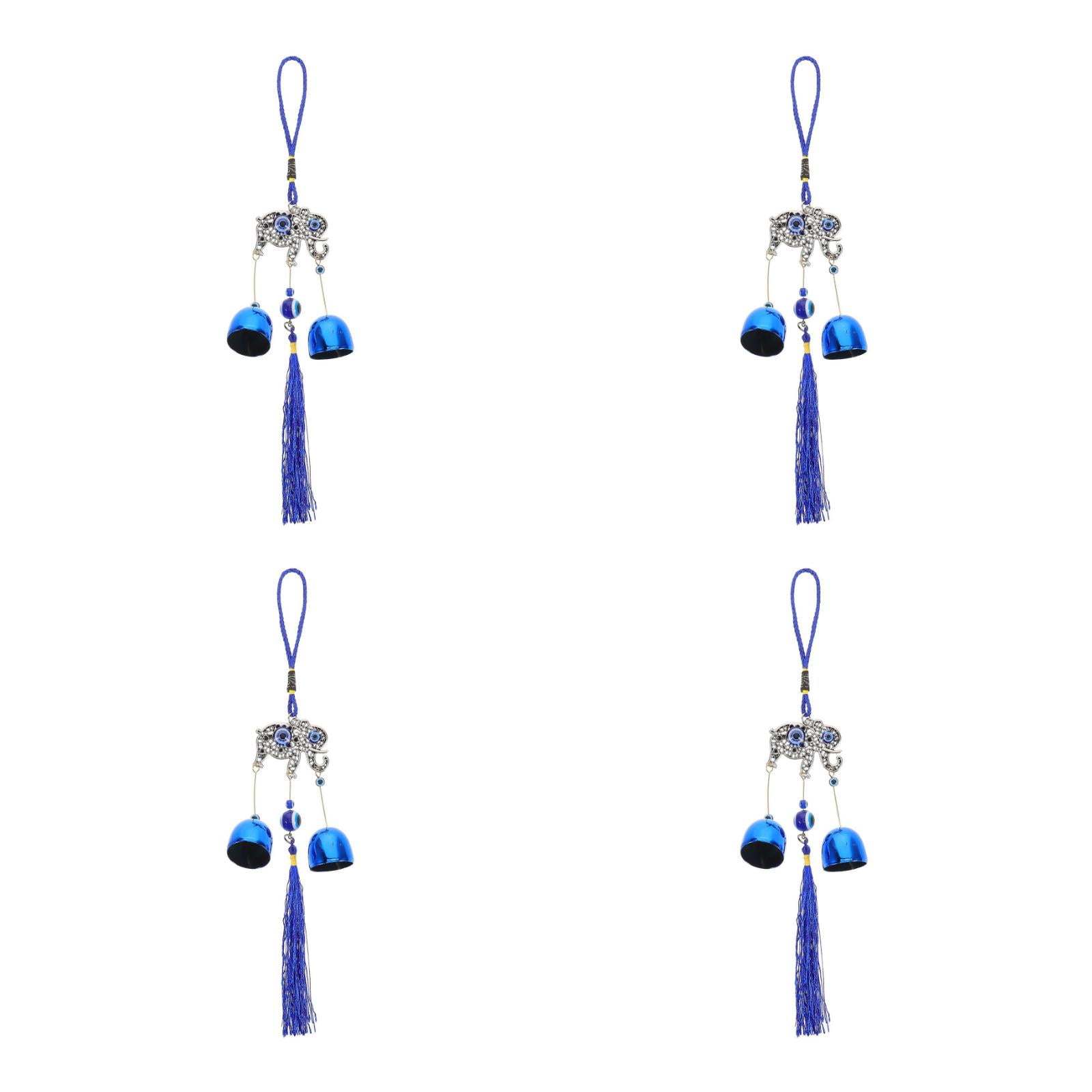 Worgeous 4pcs Blue Evil Eye Amulet Wind Chimes Outdoor Hanging Decor ...