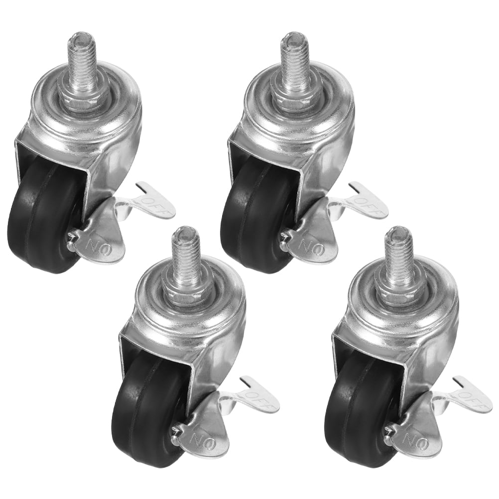 Worgeous 4pcs Caster Wheels Threaded Stem Trolley Cart Wheels Swivel ...