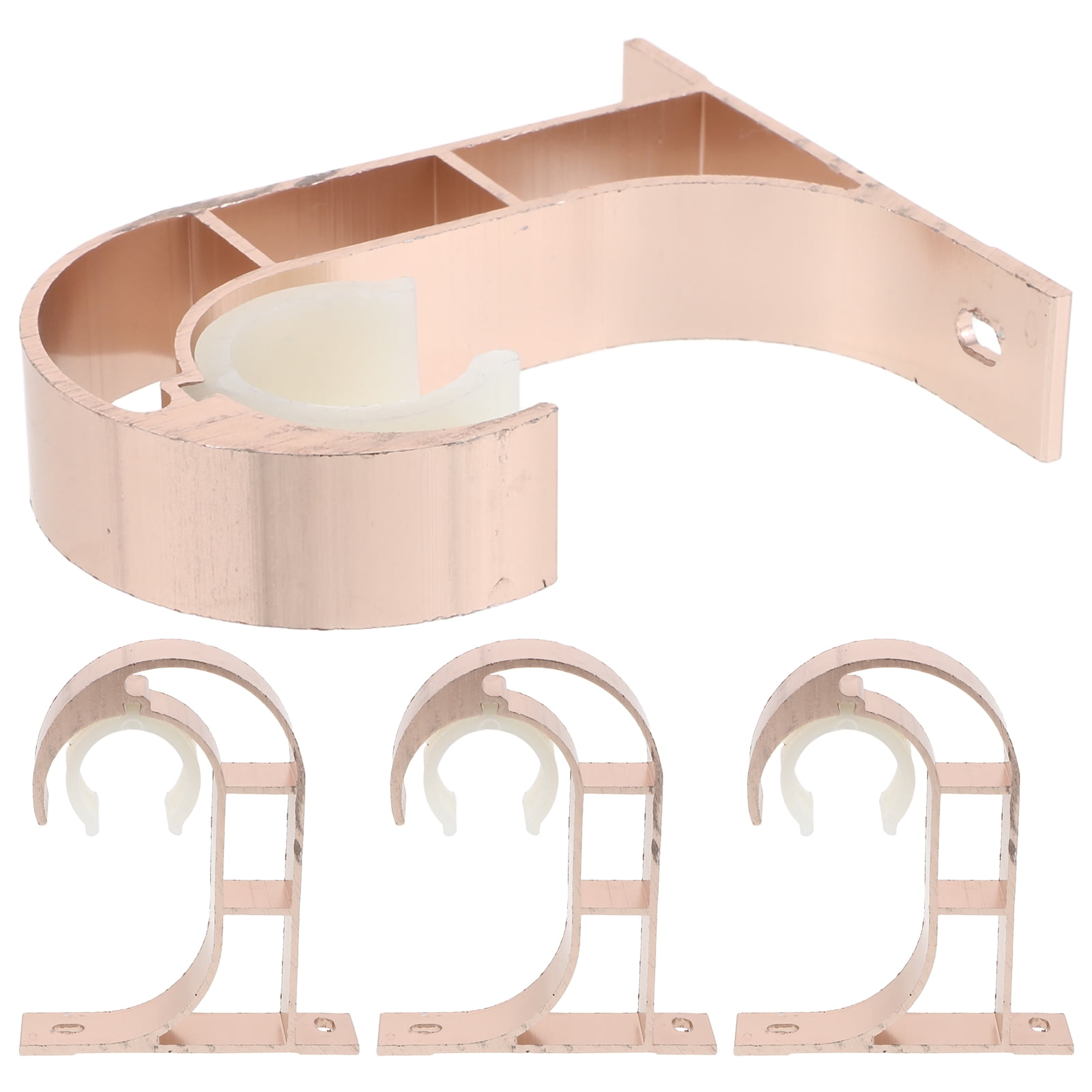 Worgeous 4pcs Ceiling Mount Curtain Rod Brackets Heavy Duty Holders for ...