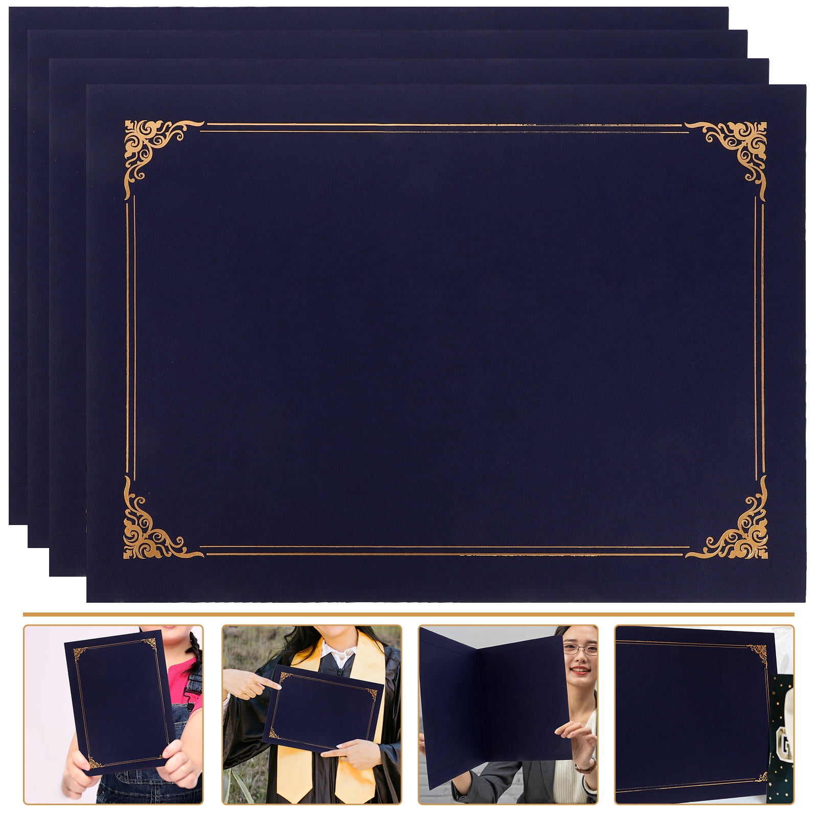 KALLORY Certificate Holder Paper 4Pcs 12.1x8.9x0.08In - Walmart.com