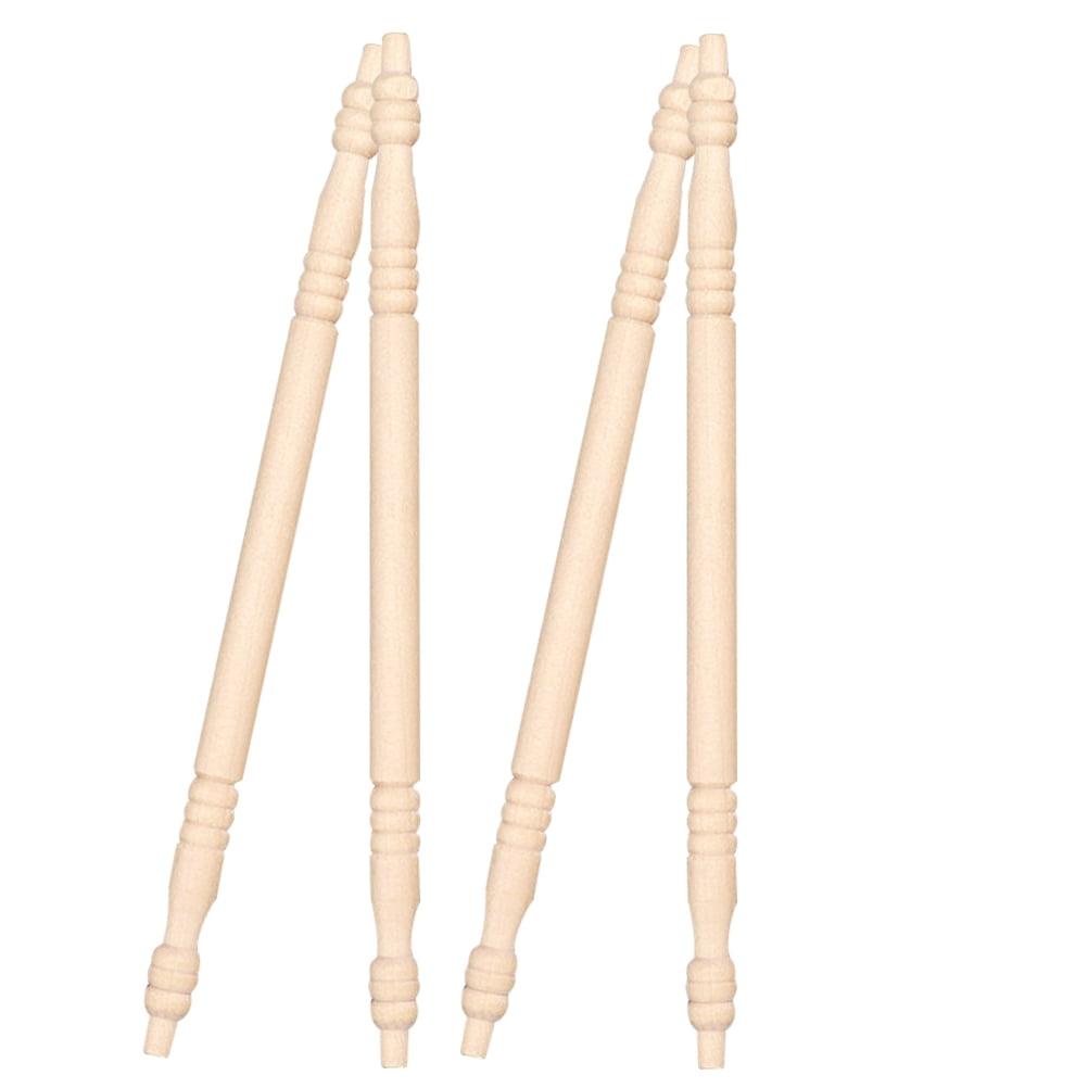 Worgeous 4pcs Dollhouse Diy Furniture Miniature Wood Pillars Mini ...
