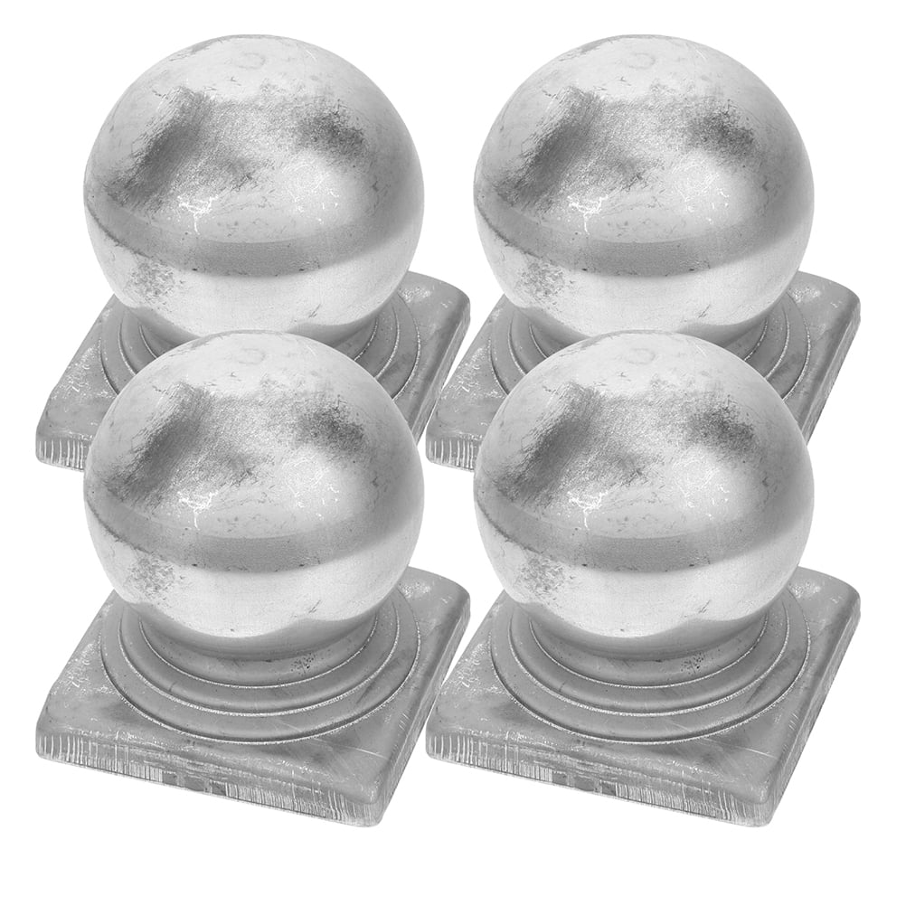 Worgeous 4pcs Fence Post Caps Metal Fence Caps Ball Shaped Post Caps ...