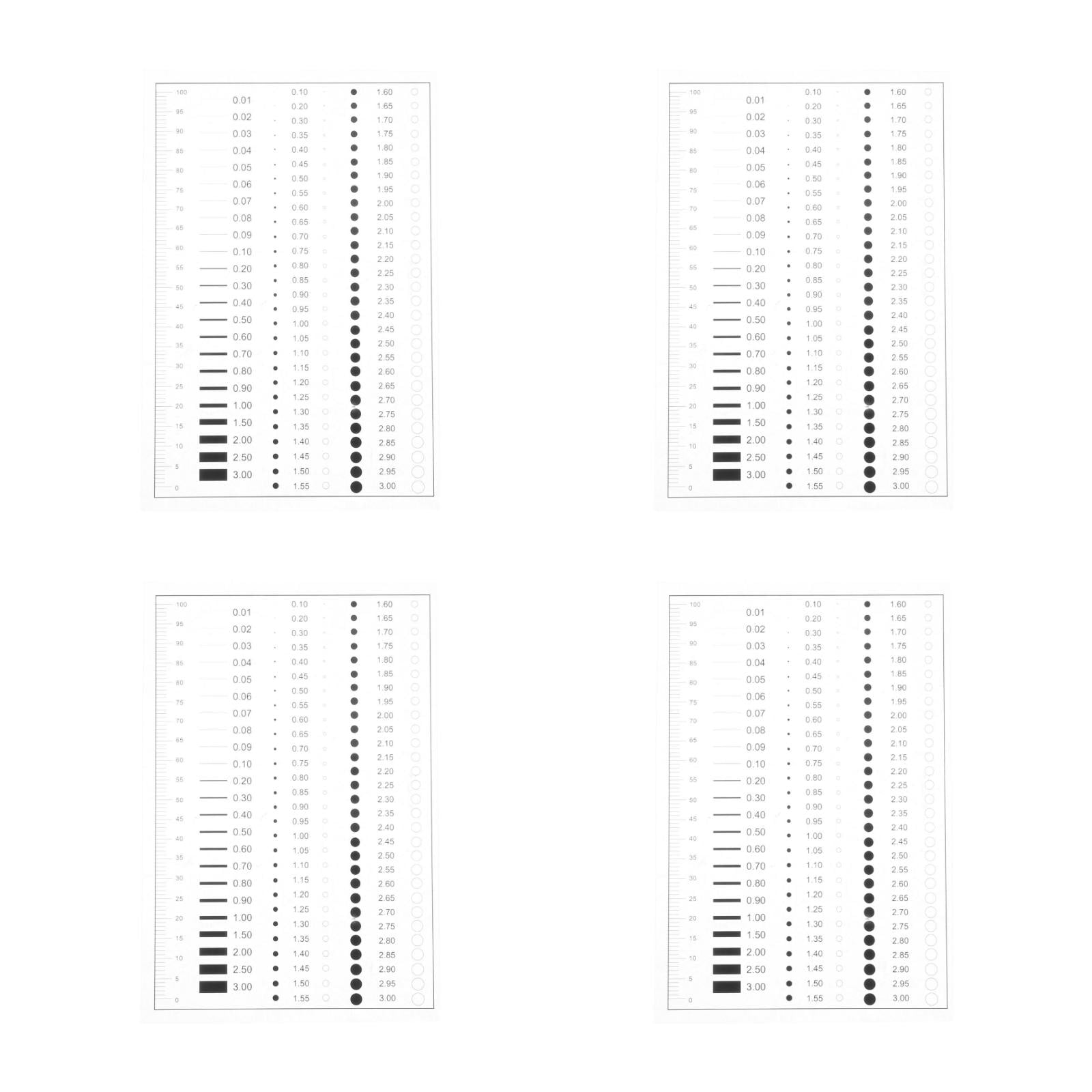 Worgeous 4pcs Flaw Detection Gauge Measuring Line Width Defects High ...