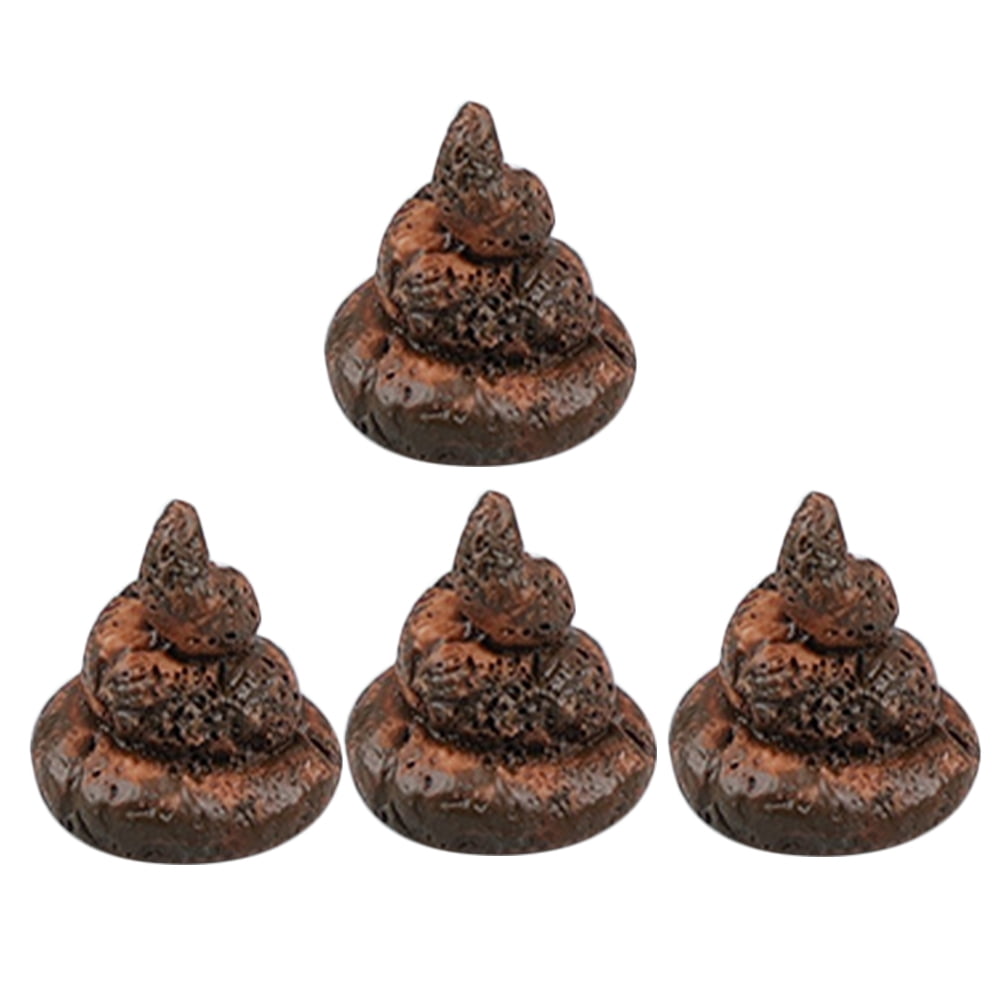 Worgeous 4pcs Funny Poop Games Faux Mini Poop Models Realistic Poop ...