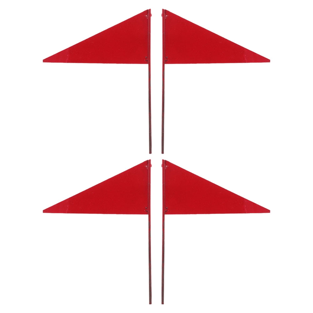 Worgeous 4pcs Iron Lawn Flags Triangular Garden Markers Yard Stakes ...