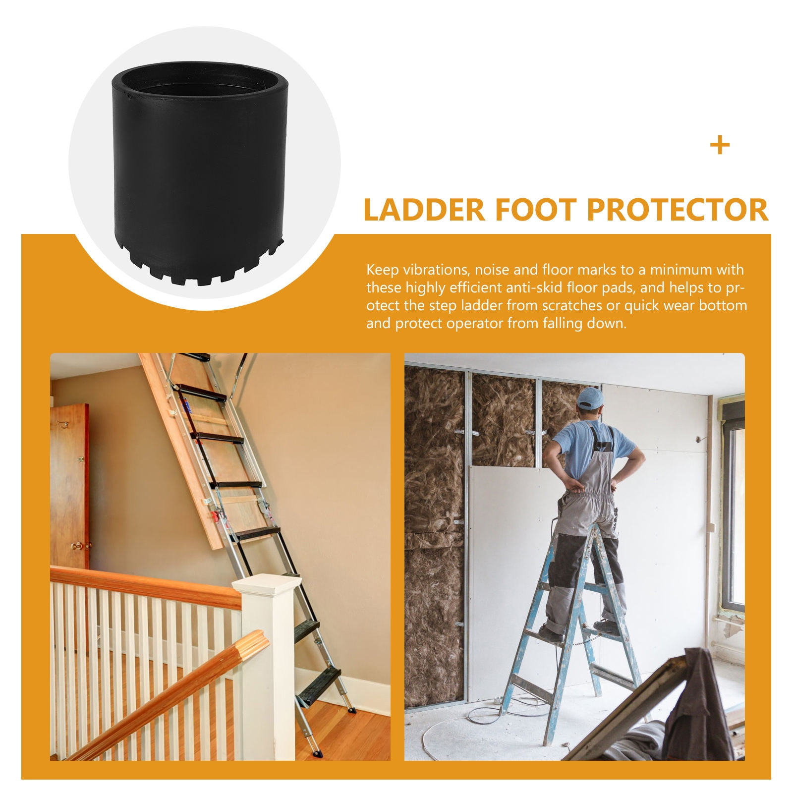 Worgeous 4pcs Ladder Feet Covers For Extension Ladders Non-Slip Ladder ...