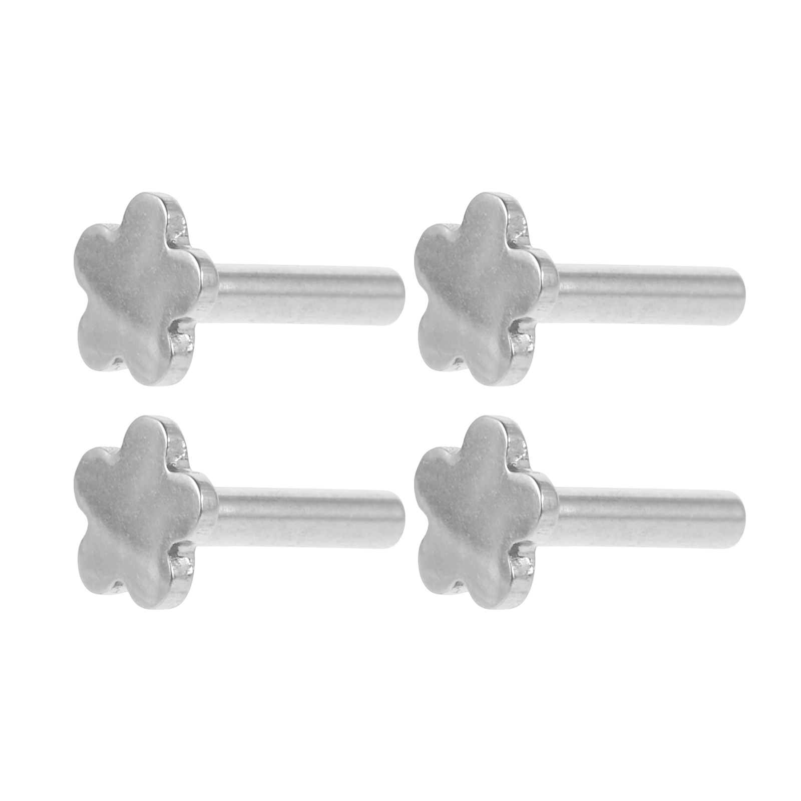 Worgeous 4pcs Metal Screw On Threaded Insertion Pin Base Piercing Taper ...