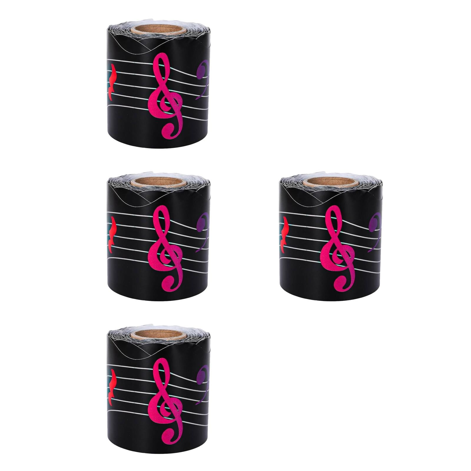 Worgeous 4pcs Musical Notes Bulletin Board Borders 33ft Colorful ...