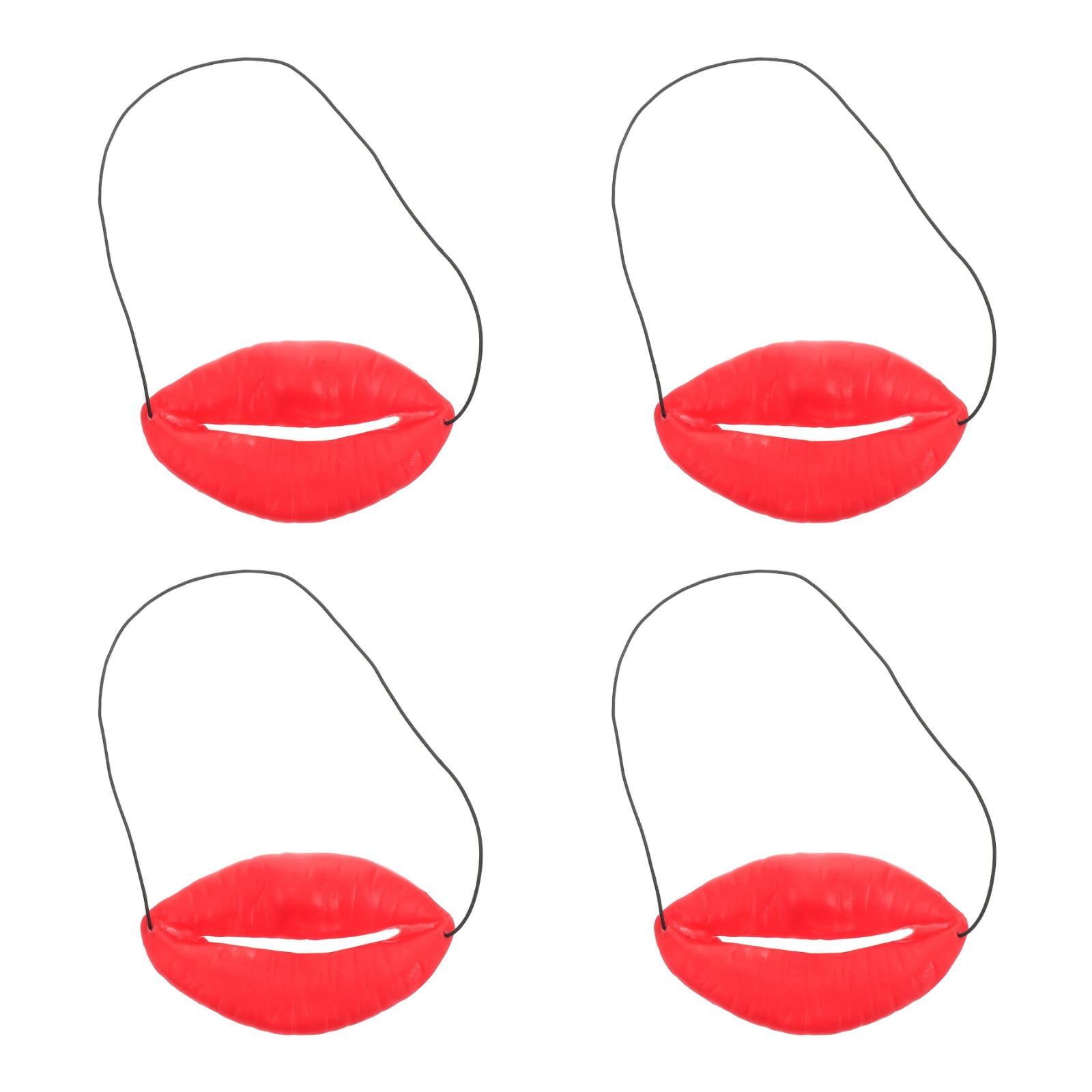 Worgeous 4pcs Plastic Mouth Lip Funny Cosplay Props For Wedding Day Lip ...