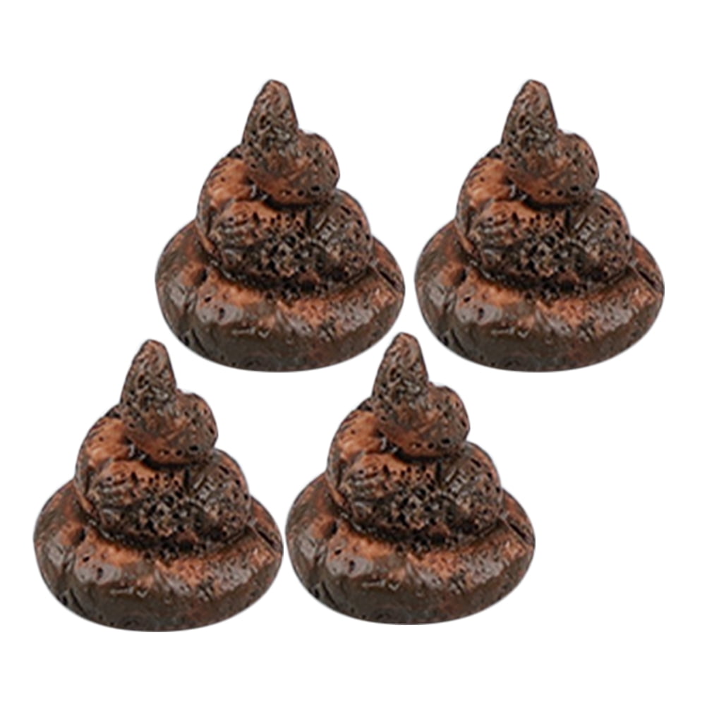 Worgeous 4pcs Realistic Poop Models Fake Poop Mini Resin Poop Prank for ...